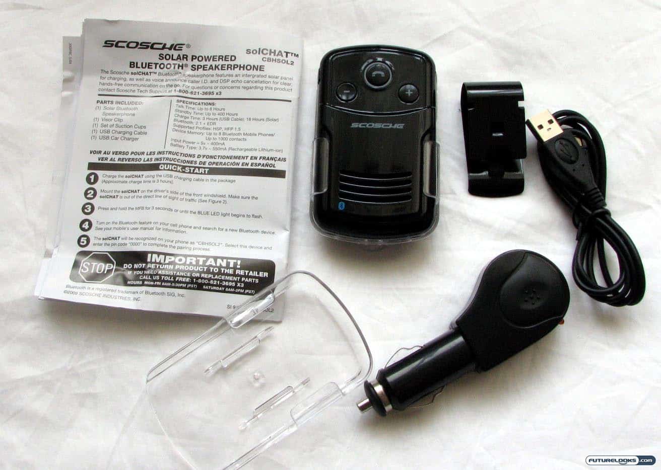 Scosche solCHAT II Solar Powered Bluetooth Speakerphone Review ...