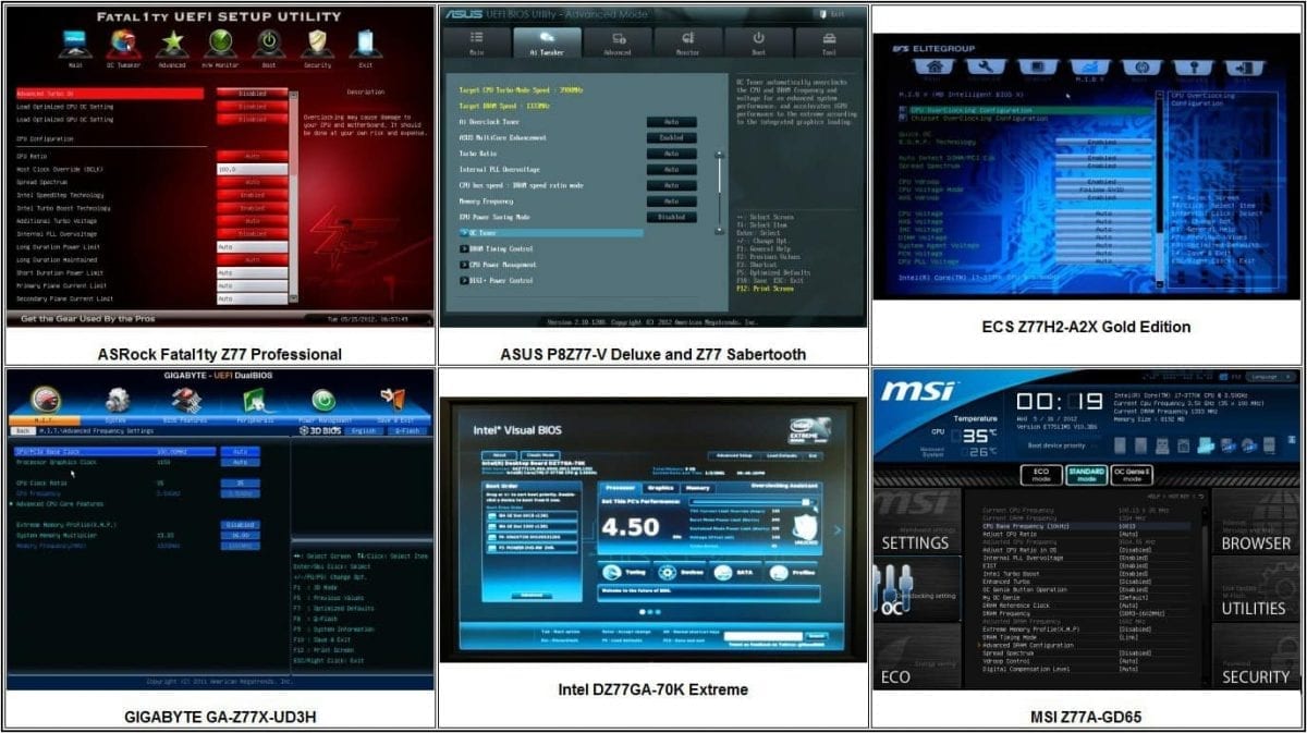 Intel Z77 Motherboard Round Up Featuring ASRock, ASUS, ECS, GIGABYTE ...