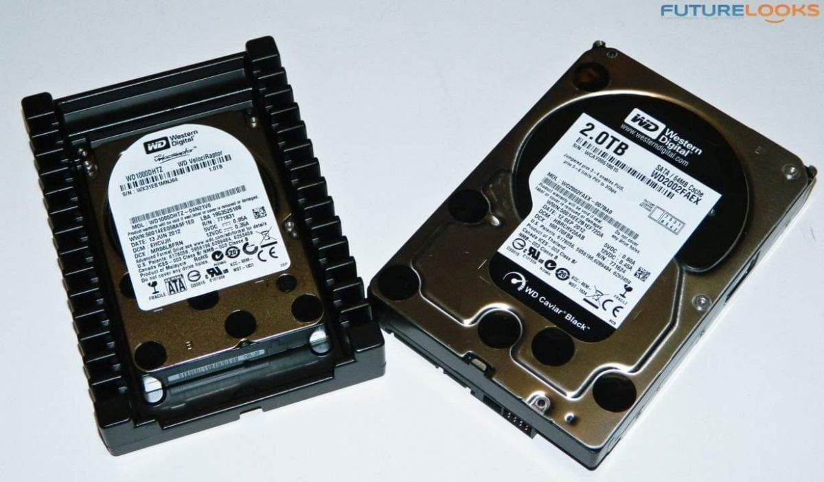 Western Digital’s 1TB Velociraptor (WD1000DHTZ) and 2TB Black ...